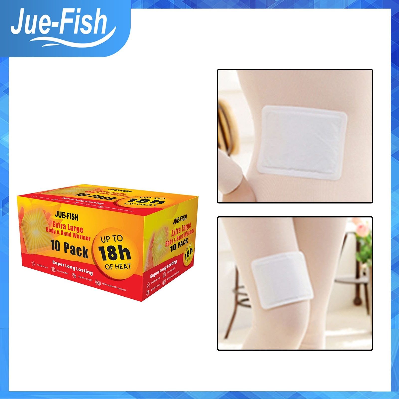 Jue Fish Disposable Warmer Sticker Self-Heating Warmer Winter