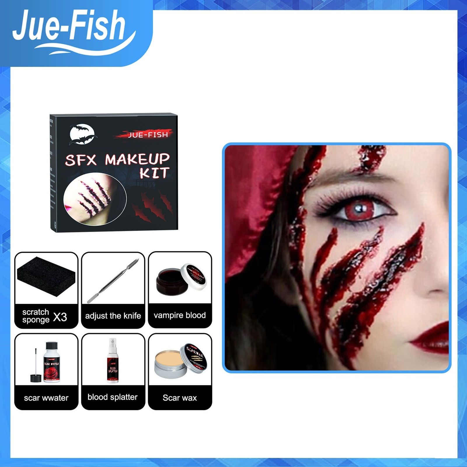 Jue Fish Scar Water For Halloween Makeup Set | Jue Fish Official Website